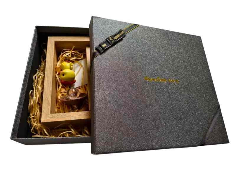 Custom Shiny Grey Gliter Paper Photoes Frame Cardboard Lid Box With ...