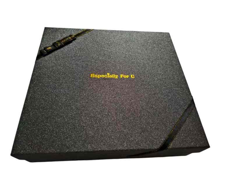 Custom Shiny Grey Gliter Paper Photoes Frame Cardboard Lid Box With ...